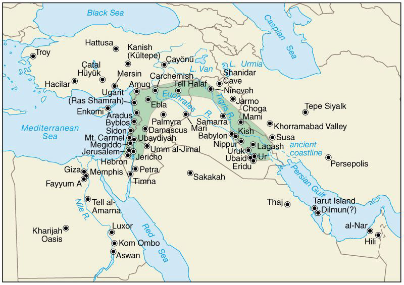 Ancient Middle East Map Fertile Crescent - United States Map
